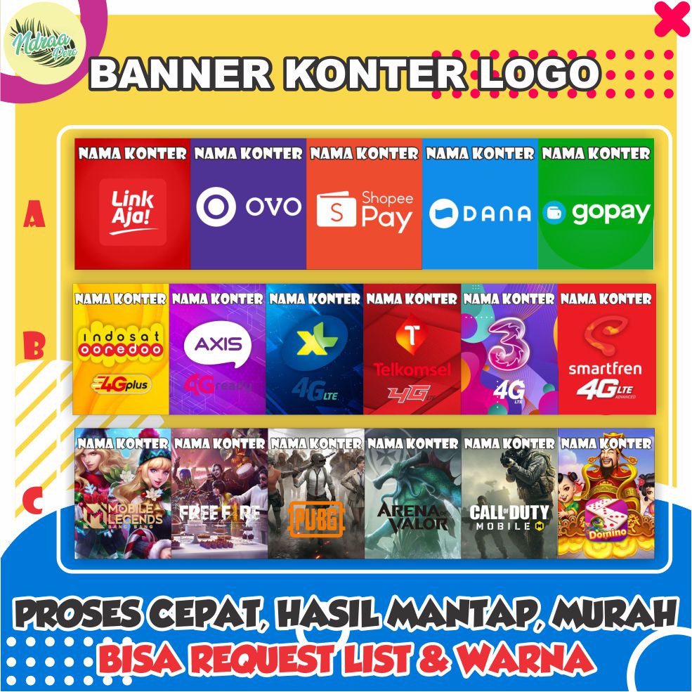 Jual Banner Konter Logo | Shopee Indonesia