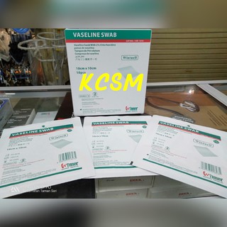 Jual Vaseline Swab 10x10cm /Kasa Steril Vaseline (Seperti Supratul ...