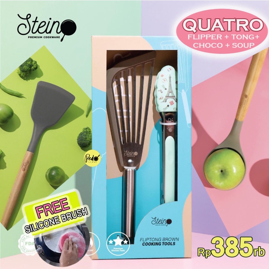 Jual SteinCookWare Stein Spatula Sutil Complete Set of 4 Quartet (FREE ...