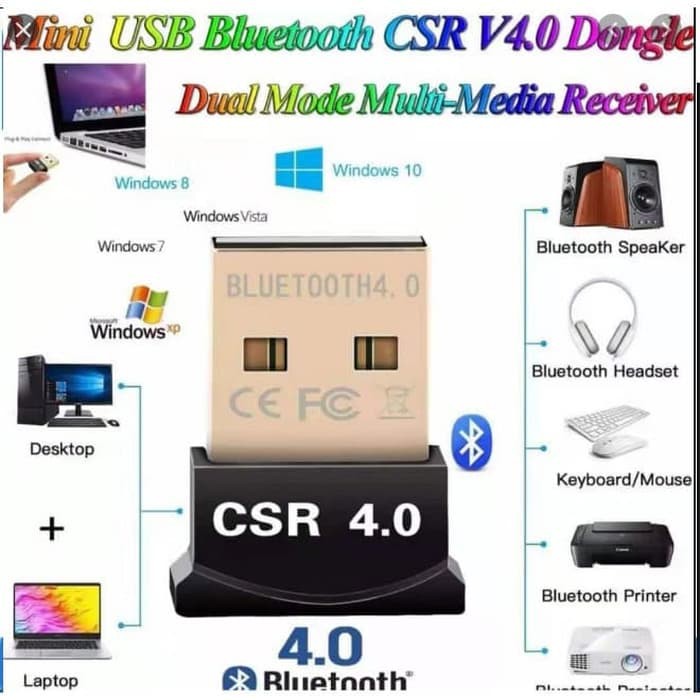Jual Komputer Usb Bluetooth Dongle 4.0 PC Laptop CSR Mini Windows ...