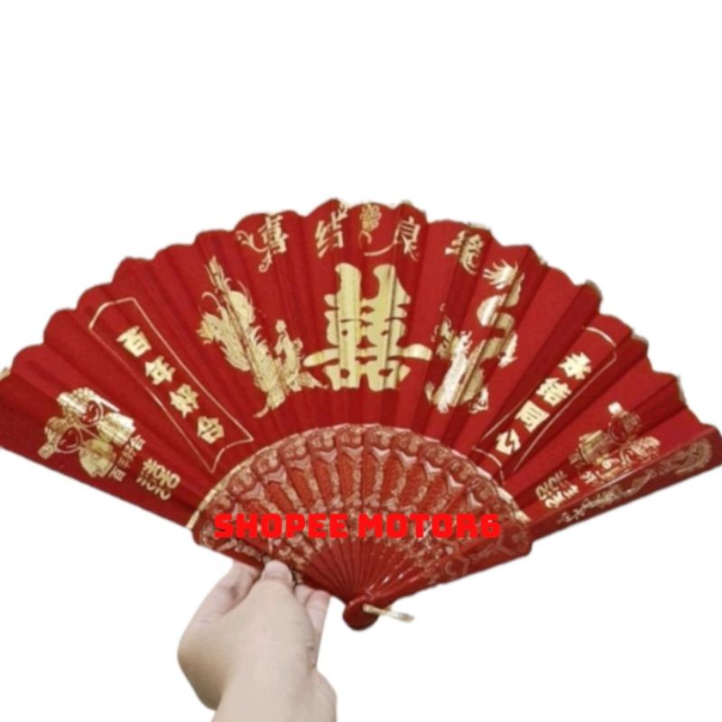 Jual kipas wedding sangjit chinese/kipas pengantin harga 1pcs | Shopee ...
