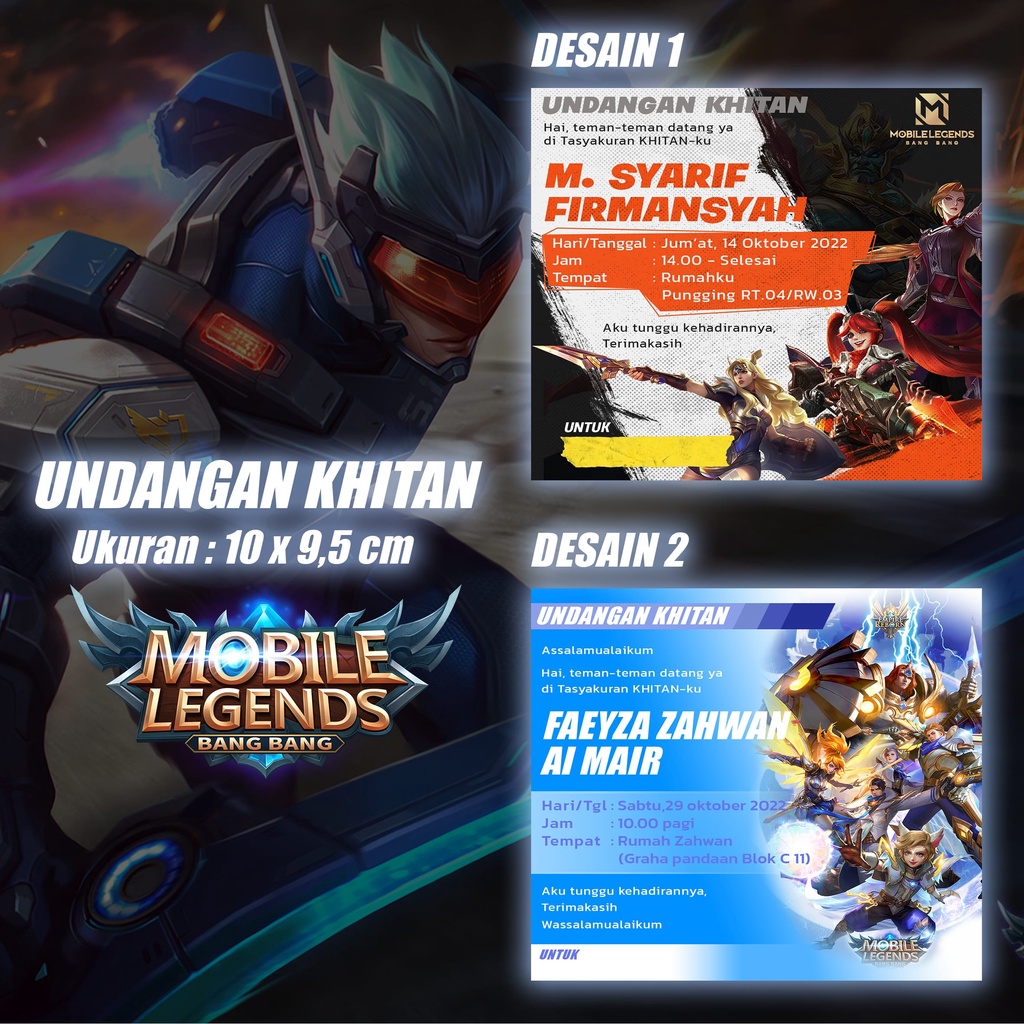 Jual Undangan Khitan Mobile Legend | Shopee Indonesia