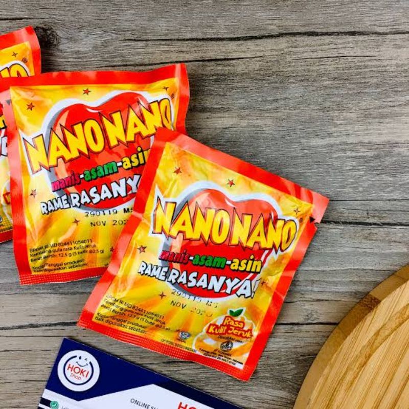 Jual NanoNano Permen Asam Manis Rasa Kulit Jeruk 12gr | Shopee Indonesia