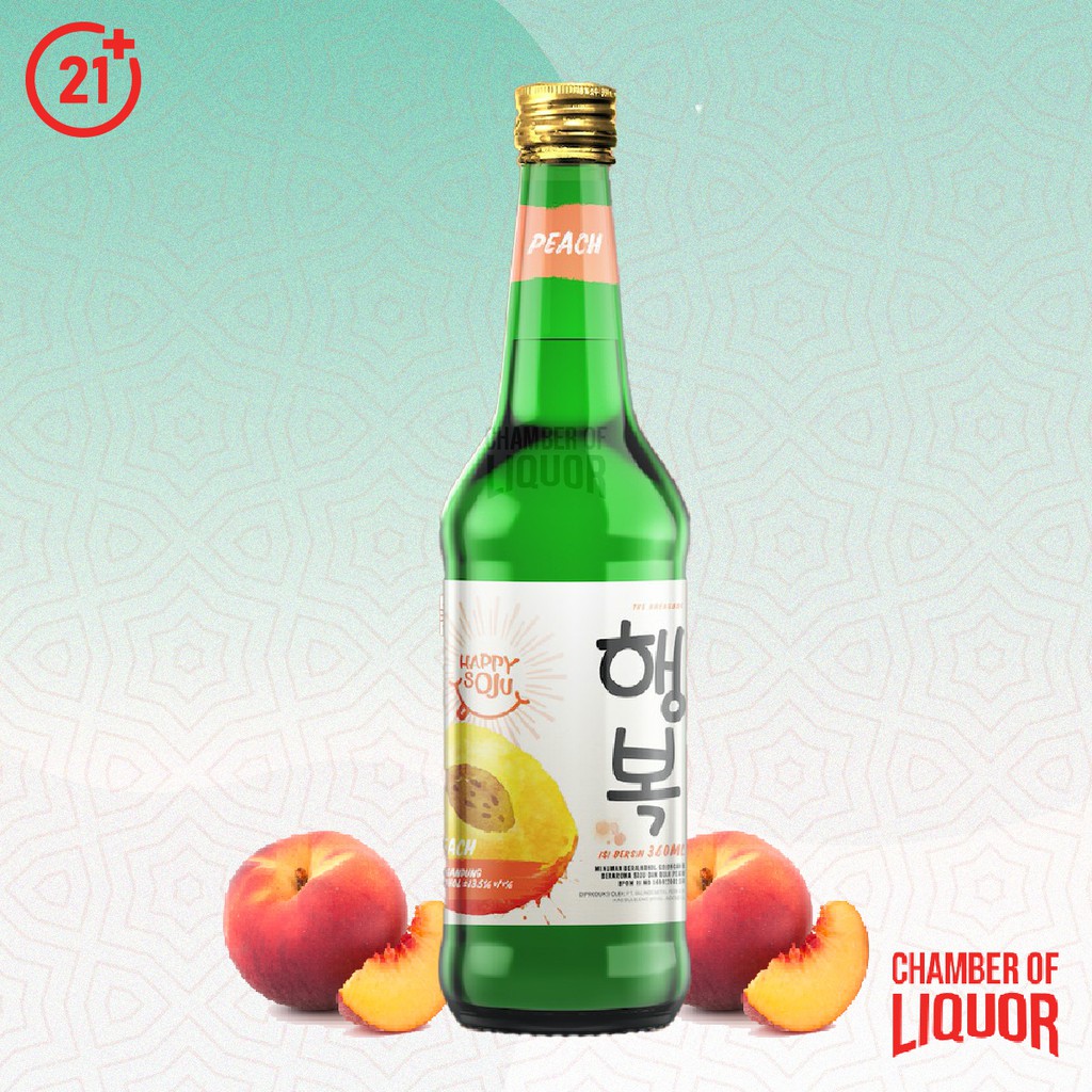 Jual Happy Soju Peach 360ml | Shopee Indonesia