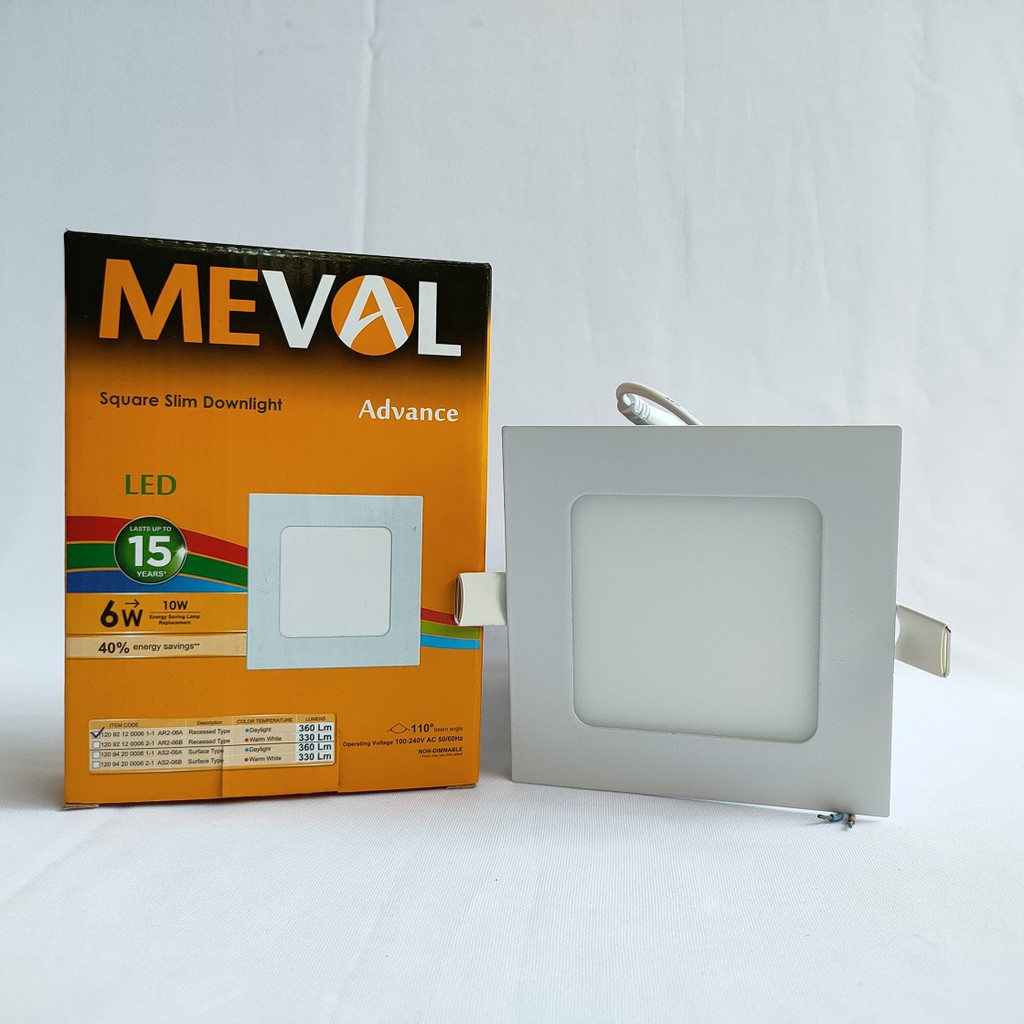 Jual Meval LED Square Slim Downlight Kotak InBow 6 Watt | Shopee Indonesia