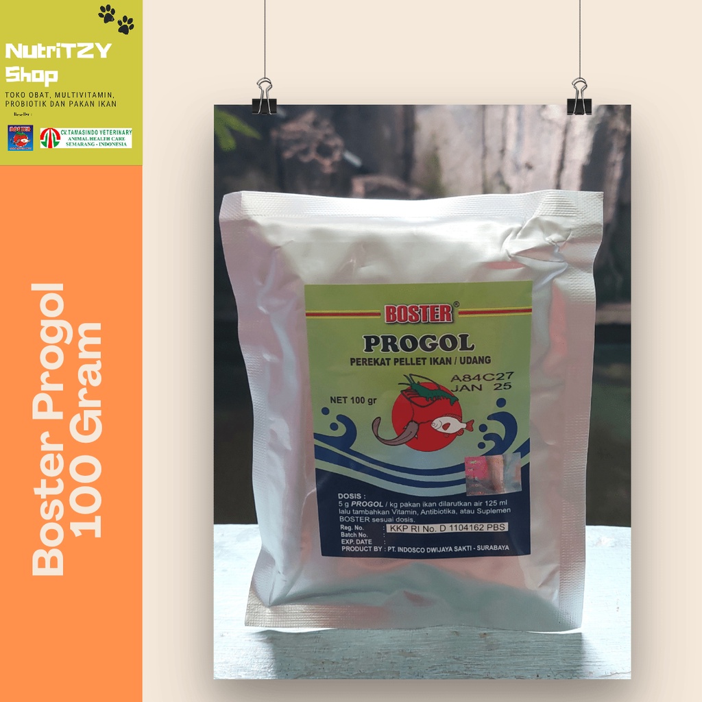Jual BOSTER PROGOL Uk. 100gr Perekat Pakan Ikan & Udang + BUBBLEWRAP ...