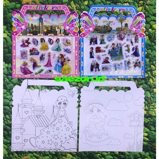 Jual STICKER TAS BESAR TIMBUL KARAKTER EDUKASI MEWARNAI / STICKER ...