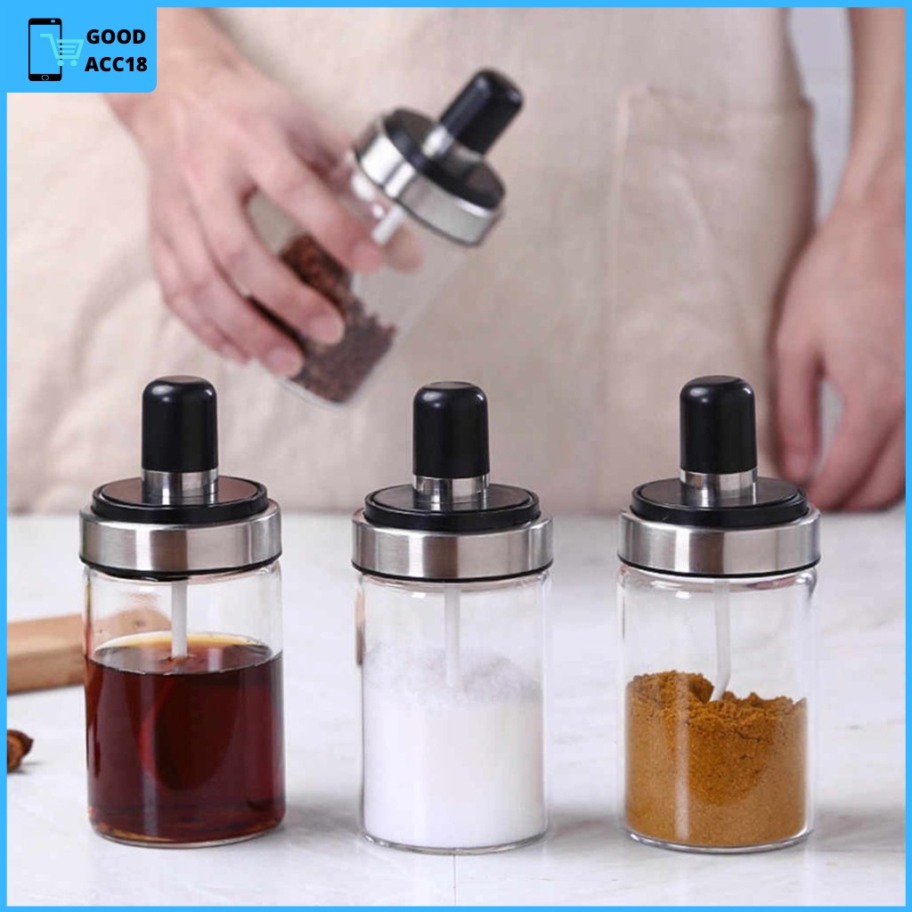 Jual Botol Bumbu kaca garam dapur toples wadah bumbu | Shopee Indonesia