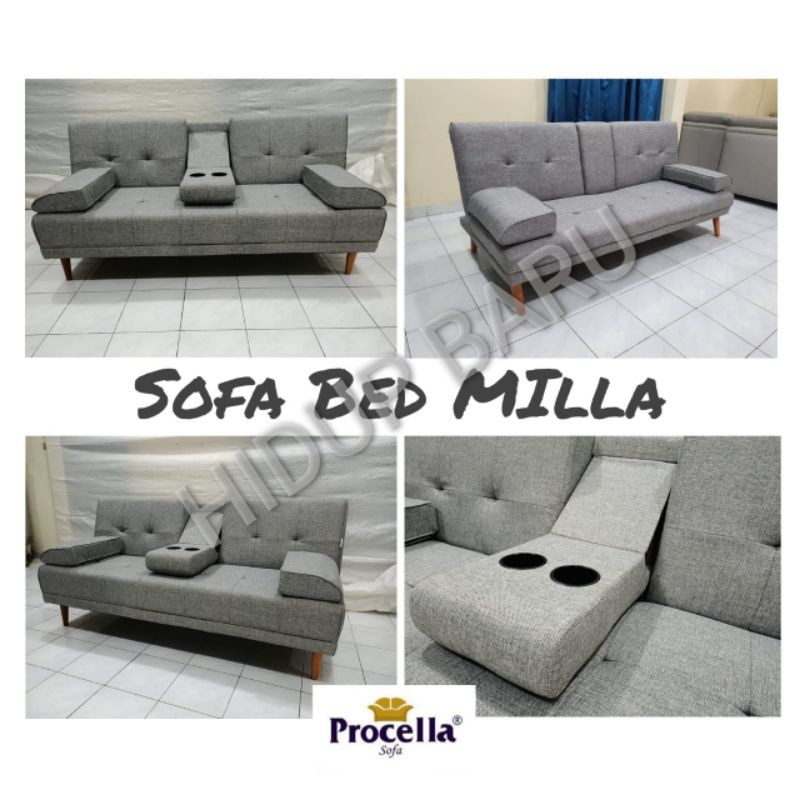 Jual SOFA BED MILLA by PROCELLA / SOPa BED MULTI FUNGSI / KURSI Sofabed ...