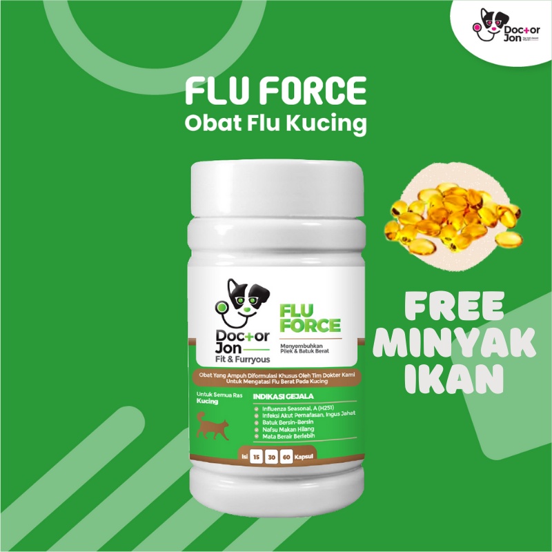 Jual OBAT KUCING FLU FORCE Pilek Bersin Batuk DOCTOR JON DRJON Obat ...