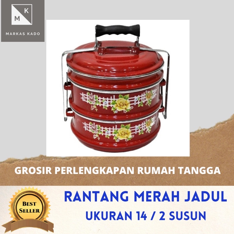 Jual rantang merah / rantang enamel / rantang jadul | Shopee Indonesia