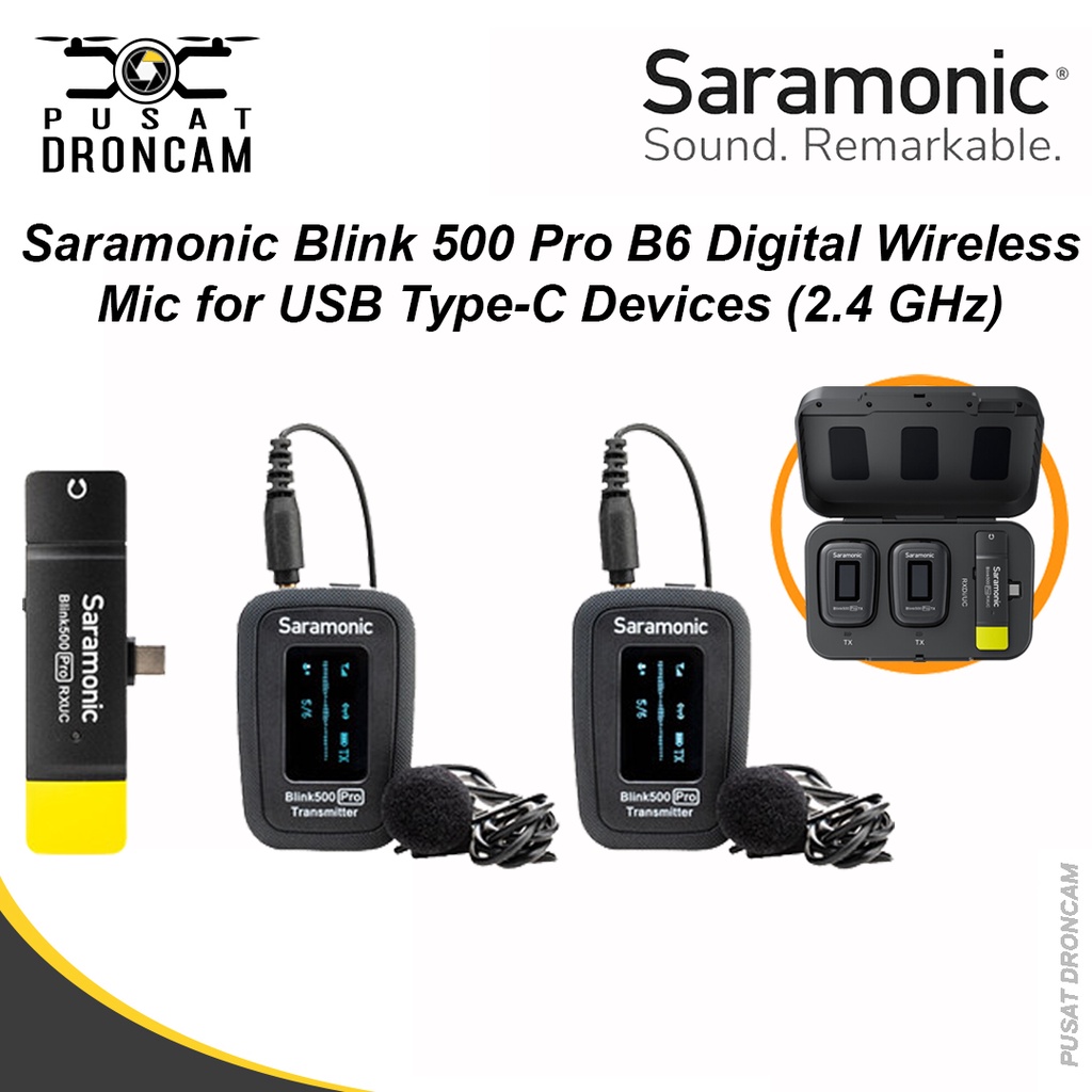 Jual Saramonic Blink 500 Pro B6 Digital Wireless Microphone USB Type C | Shopee Indonesia