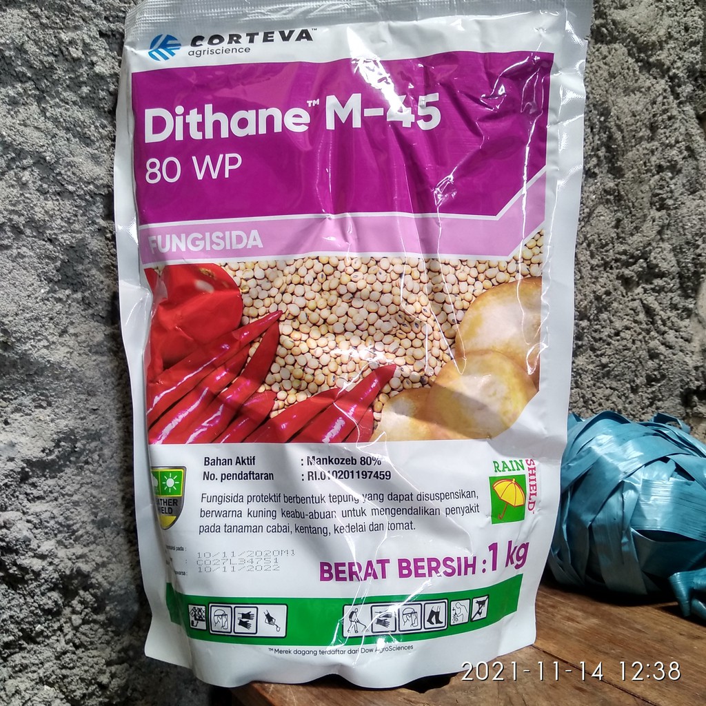 Jual Fungisida protektif Dithane M-45 80WP 1kg bahan aktif : Mancozeb ... Jual Fungisida protektif Dithane M-45 80WP 1kg bahan aktif : Mancozeb ...
