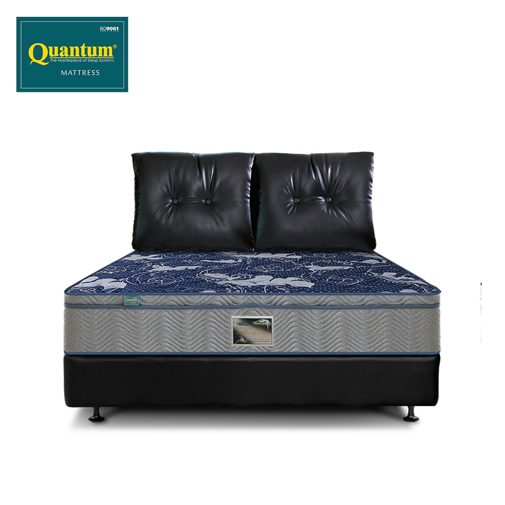 Quantum Springbed Heavenly Comfort Eurotop Navy Blue - Full Set ...