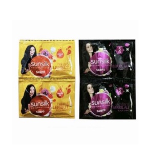 Jual Sunsilk Sun Silk Sachet Shampoo Shampo Hitam dan Kuning 24 pcs ...