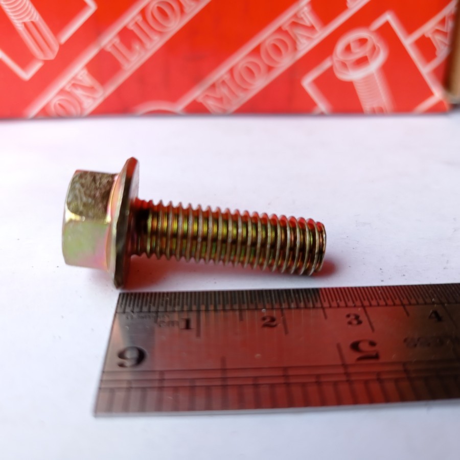 Jual BAUT TOPI M8X25 KUNING FLANGE BOLT M8 X 25 KUNCI 12 PANJANG 2,5 CM 2,5CM 8X25 8 X 25 25MM ...