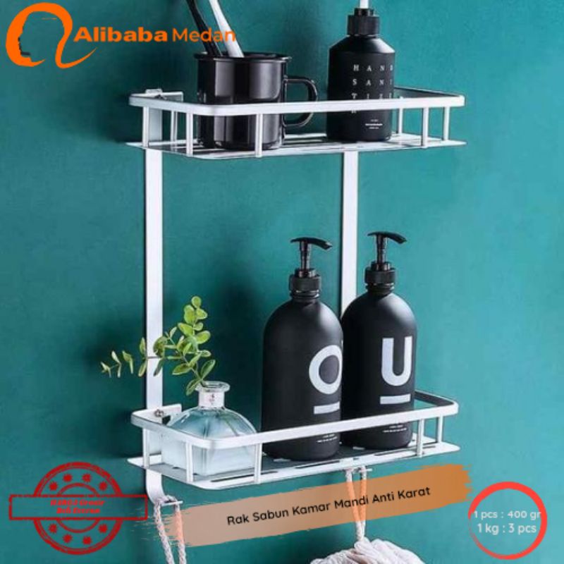 Jual Rak Toilet Rak Sabun Kamar Mandi Rak Dinding Kamar Mandi 2 Tingkat ...