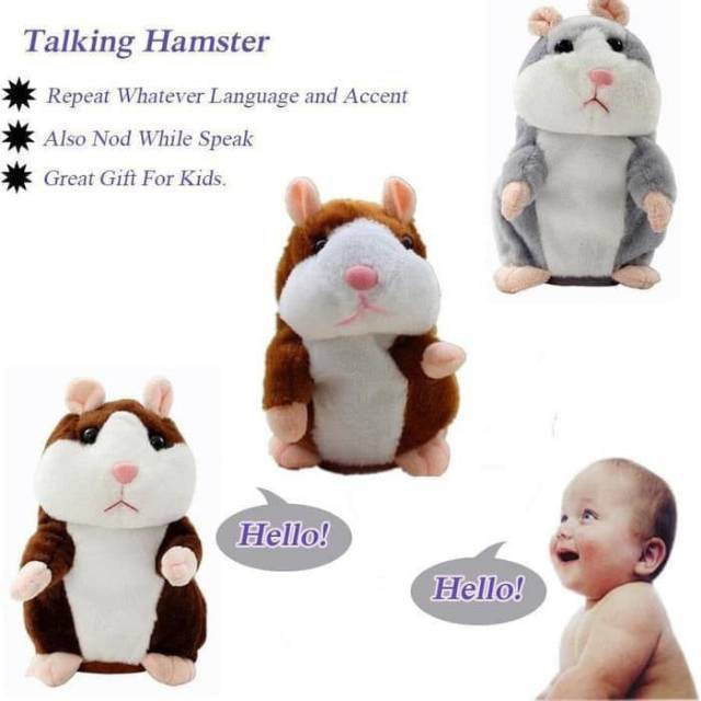 Jual MAINAN HAMSTER TALKING - Mainan Boneka Talking for Bayi - Hamster ...