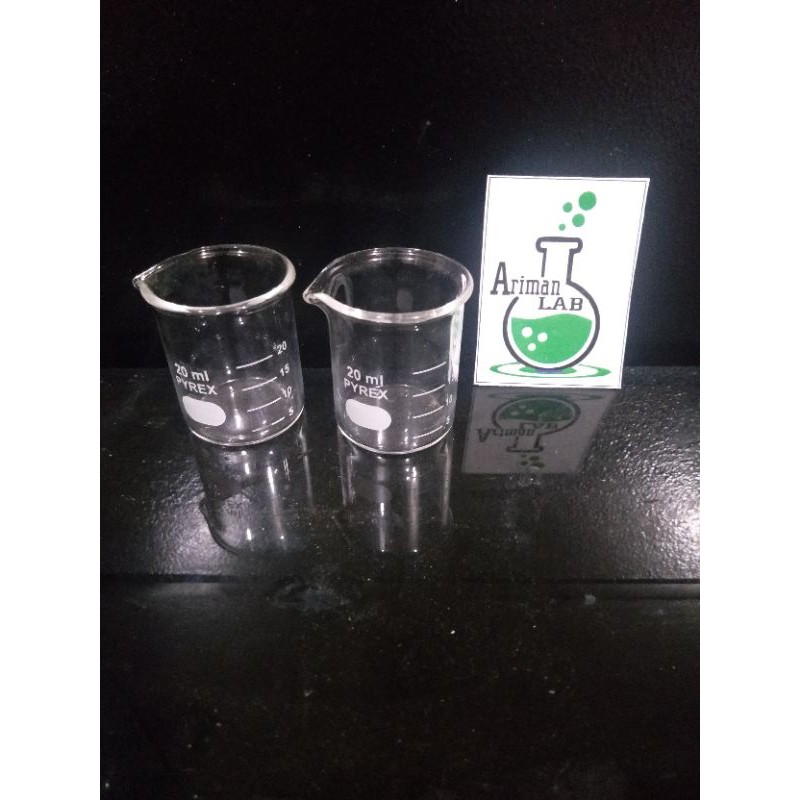 Jual Beaker kaca Pyrex 10 ml, 20 ml, 25 ml, 30 ml Indonesia|Shopee ...