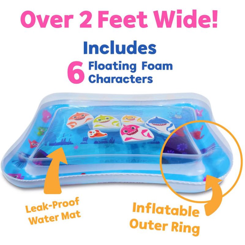 Jual Pinkfong Baby Shark Tummy Time Water Fill Playmat / Playmat Bayi ...