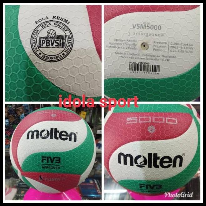 Jual Bola Volley Voli Volly Voly Molten 5000 V5M5000 Pbvsi Flista ...