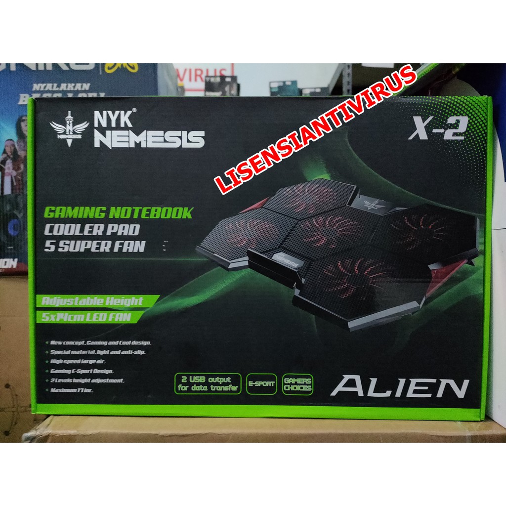 Jual COOLING PAD GAMING NYK ALIEN X-2 Kipas Pendingin Laptop 5 Fan ...
