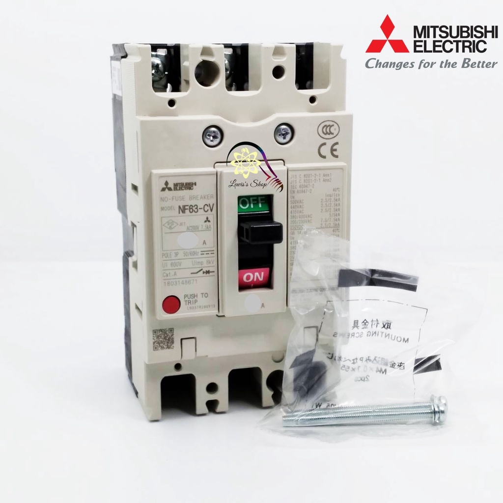 Jual MCCB Mitsubishi NF63-CV 63A No Fuse Breaker Original Made In Japan | Shopee Indonesia