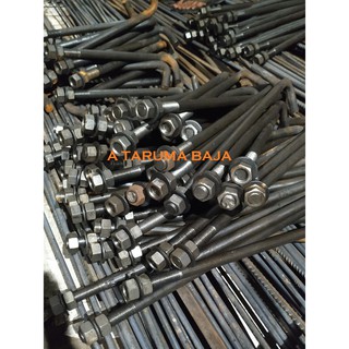 Jual Angkur Beton M16 x 400 mm - Angkur Besi 5/8" x 40 cm - Angkur L ...