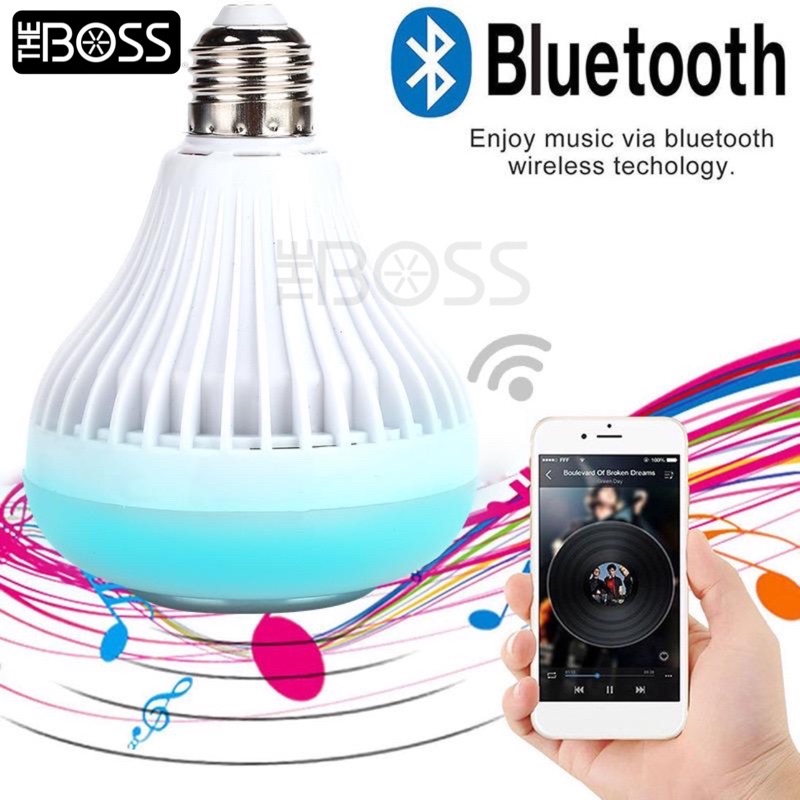 Jual Bohlam Speaker Bluetooth 2 in 1 Wireless Lampu Music LED RGB + Remote Control Megabass ...