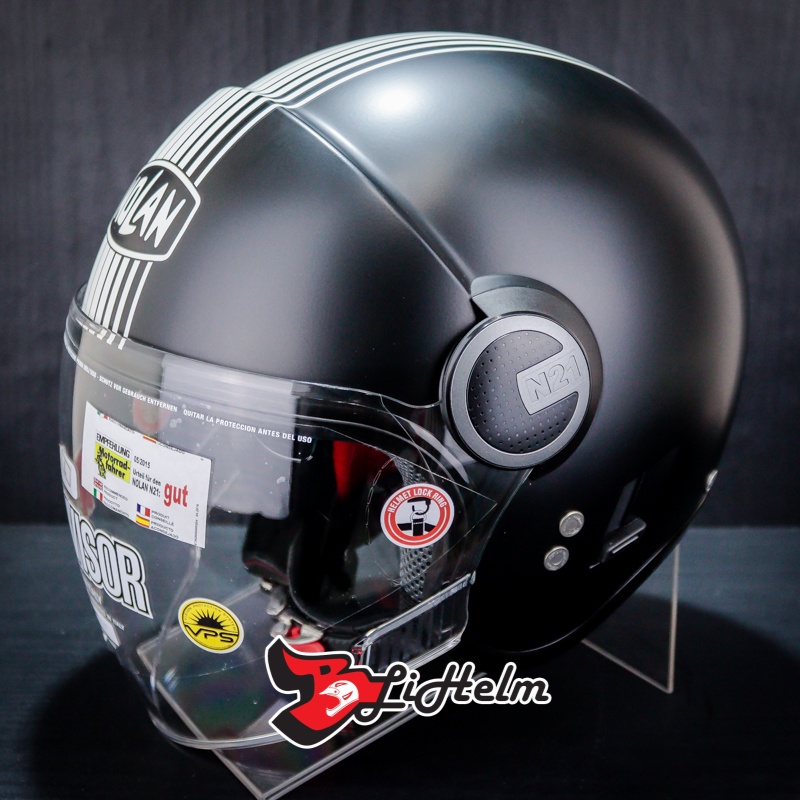 Jual HELM NOLAN N21 JOEI DE VIVRE #34 FLAT BLACK | NOLAN N-21 RETRO HELMET | Shopee Indonesia