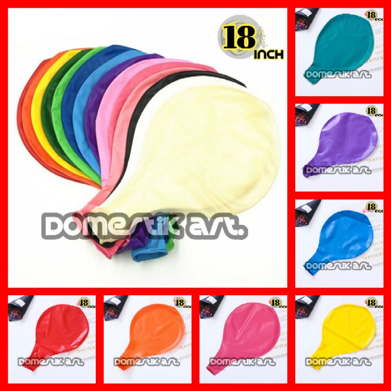 Jual balon latex DOFF JUMBO 18 INCH / balon doff dekorasi 18 inch ...