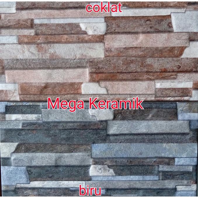 Jual KERAMIK DINDING 20X40 MOTIF BATU ALAM | Shopee Indonesia