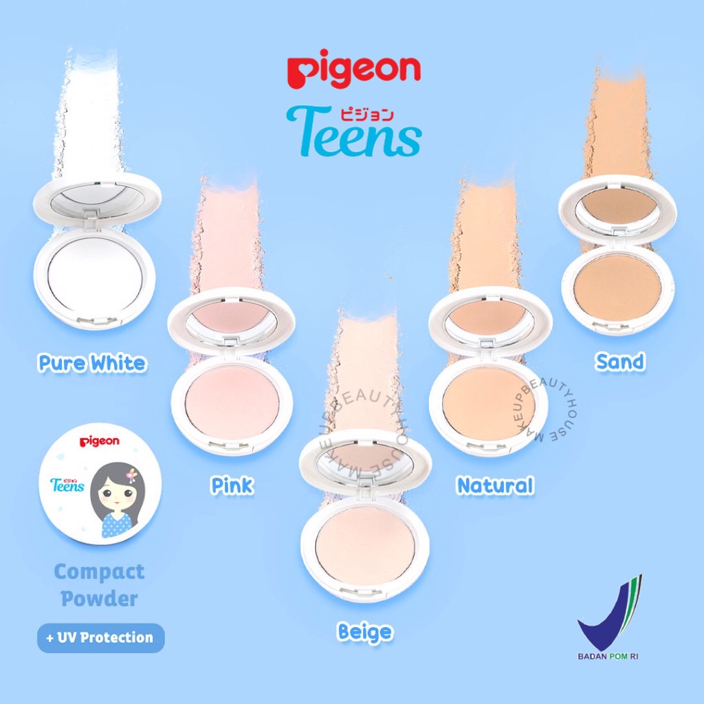 Jual PIGEON TEENS Compact Powder + UV Protection 14gr (FULL / REFIL ...
