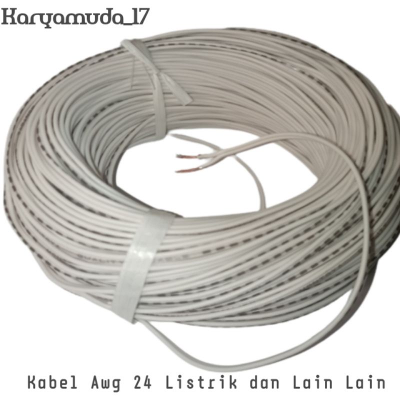 Jual Kabel 24 Awg Listrik Ac Dc Serabut 2X18 Tembaga Harga Meteran Cable Awg 24 Instalasi ...
