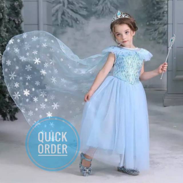 Jual Baju Elsa Frozen 2 Princess Dress Putri Gaun Anak Perempuan Ukuran ...