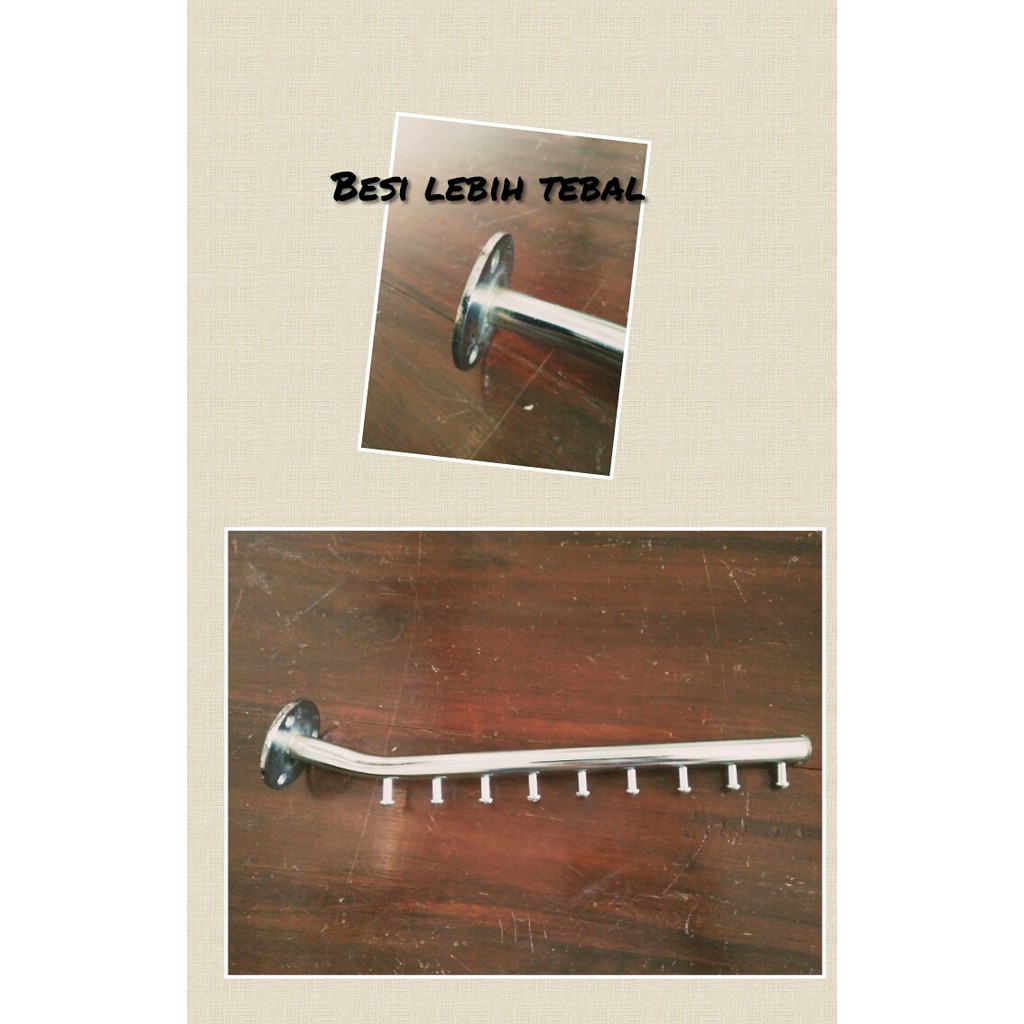 Jual Gantungan display toko baju/ Suling tembok 9 titik/gantungan ...