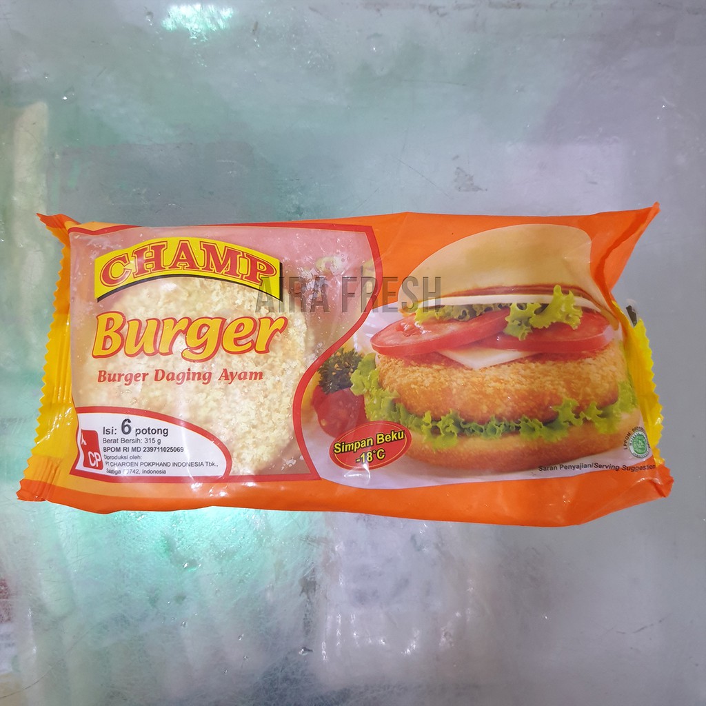 Champ Chicken Burger Daging Ayam 315Gr | Shopee Indonesia