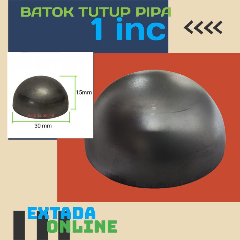 Jual Batok tutup pipa las ukuran 1Inc ornamen pagar besi berkualitaw ...