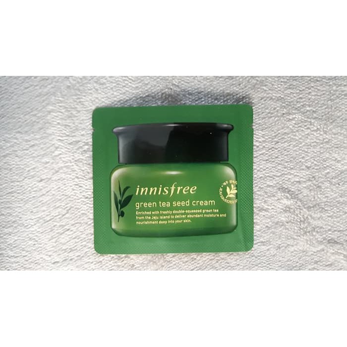 Jual Innisfree The Green Tea Seed Cream Sample | Shopee Indonesia