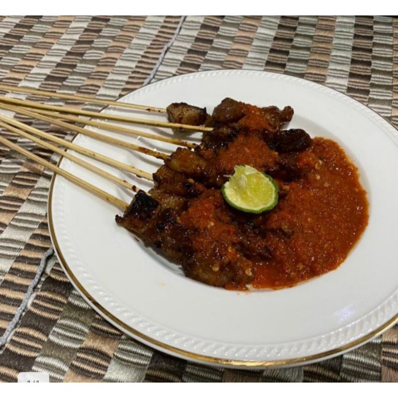 Jual sate babi bali plecing isi 7pcs | Shopee Indonesia