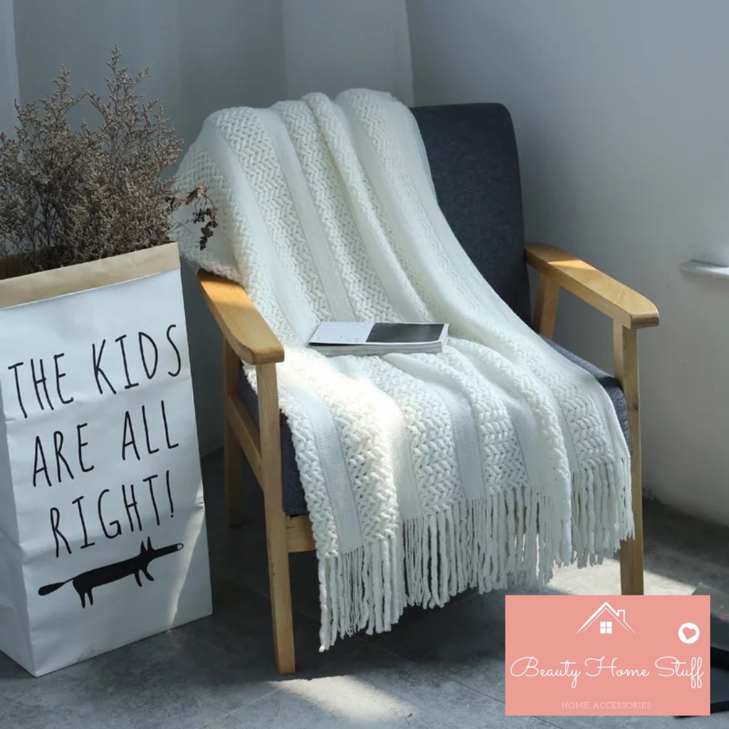 Jual SELIMUT SOFA - THROW BLANKET 130X200 cm BL07 BEAUTYHOMESTUFF ...