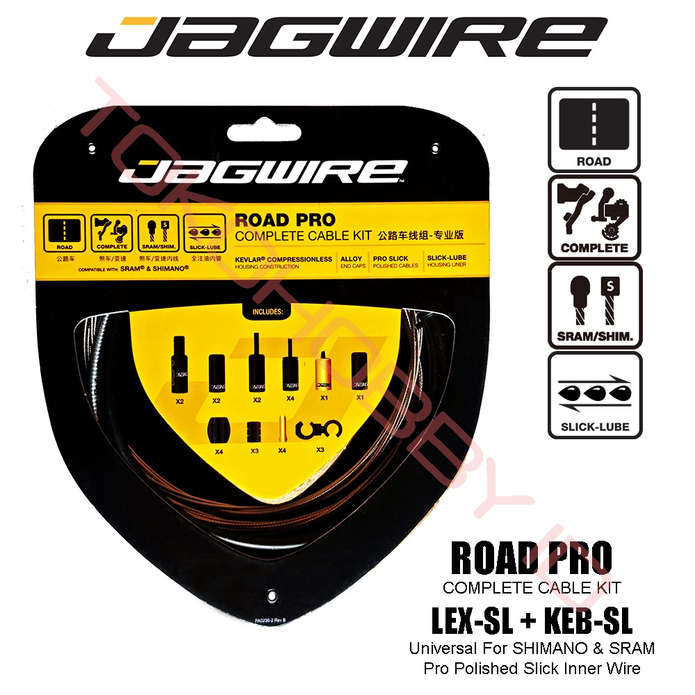Jual JAGWIRE RCK000-N Road Pro Complete Cable Kit Shifter Rem Set ...