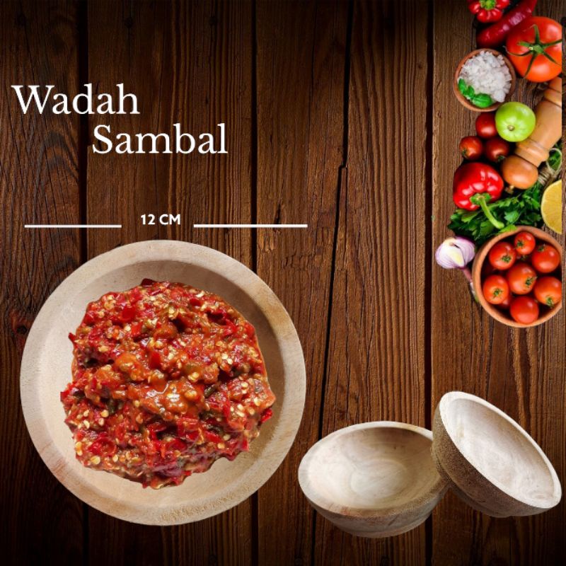 Jual WADAH SAMBAL MINI KAYU 12 CM | Shopee Indonesia