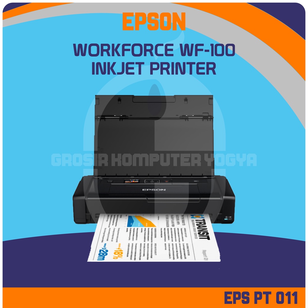 Jual Epson WorkForce WF-100 LCD Panel A4 Portable Wi-Fi Inkjet Printer ...