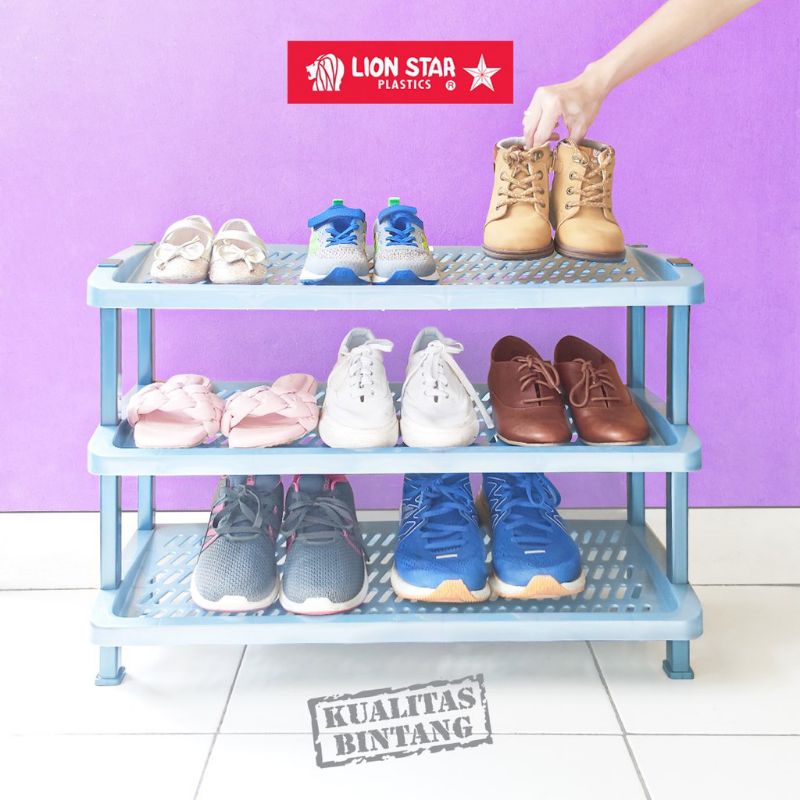 Jual [WARNA RANDOM] LION STAR Maxi Shoes Rack Rak Sepatu Sandal Susun ...