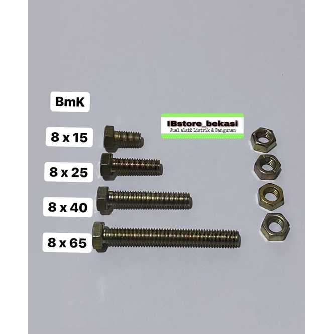 Jual Baut 10 | Baut BmK | Baut m8 | Baut mur | Shopee Indonesia