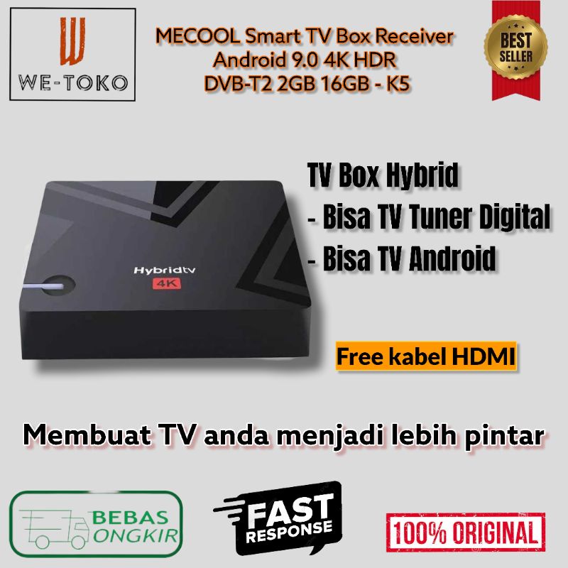 Jual MECOOL K5 TV Box Android + Digital TV - Set Top Box TV Digital Hybrid Indonesia|Shopee ...