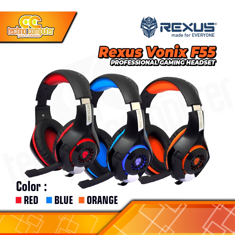 Jual HEADSET REXUS VONIX F55 - Headset Gaming | Shopee Indonesia