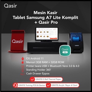 Jual Mesin Kasir Tablet Komplit + Qasir Pro / Samsung Tab A7/ Printer ...
