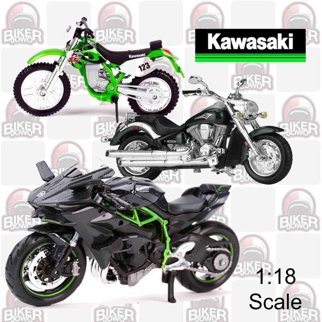 Jual Mainan Diecast Motor 1 : 18 Kawasaki Vulcan Ninja Z1000 ZX-10R ZX ...